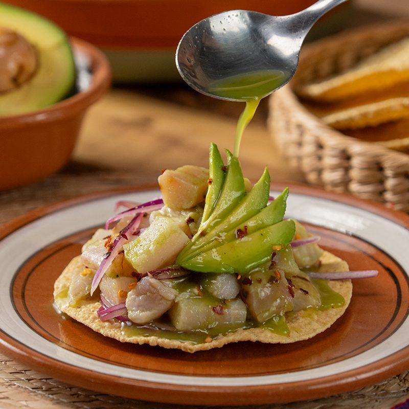 Tostadas de Robalo en Aguachile Verde — La Freskaderia